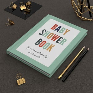 Baby Shower Book, Advice and Wishes, Baby Shower Decor, Hardback ...