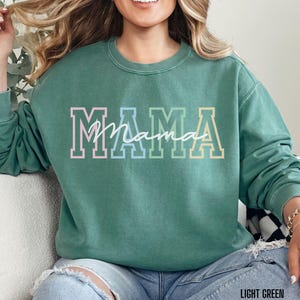 Mama Sweatshirt Mama Gift Comfort Colors Mama Crewneck Mama Sweater ...