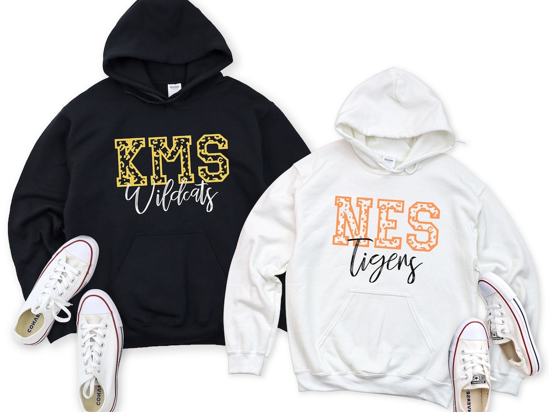 Custom School Hoodie, Personalized School Spirit Sweatshirt, Custom ...