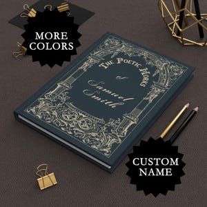 Personalized Poetry Journal Custom Poem Book Poet Gift for Writer ...