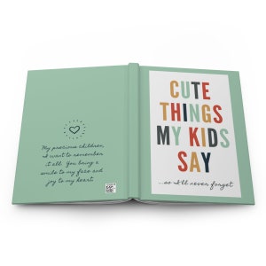 Things My Kids Say Journal Notebook, Kids Memories Notebook, Baby ...