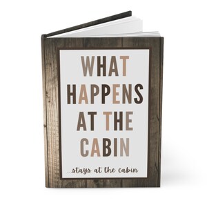 Cabin Guest Book, Rustic Notebook, Lake House Journal, Cabin Decor ...