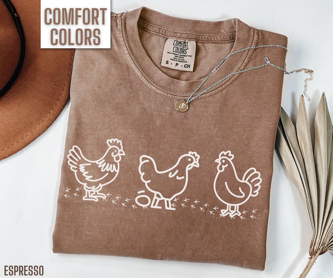 Comfort Colors Chicken Shirt Chicken Lover Gift for Chicken Owner Cute ...