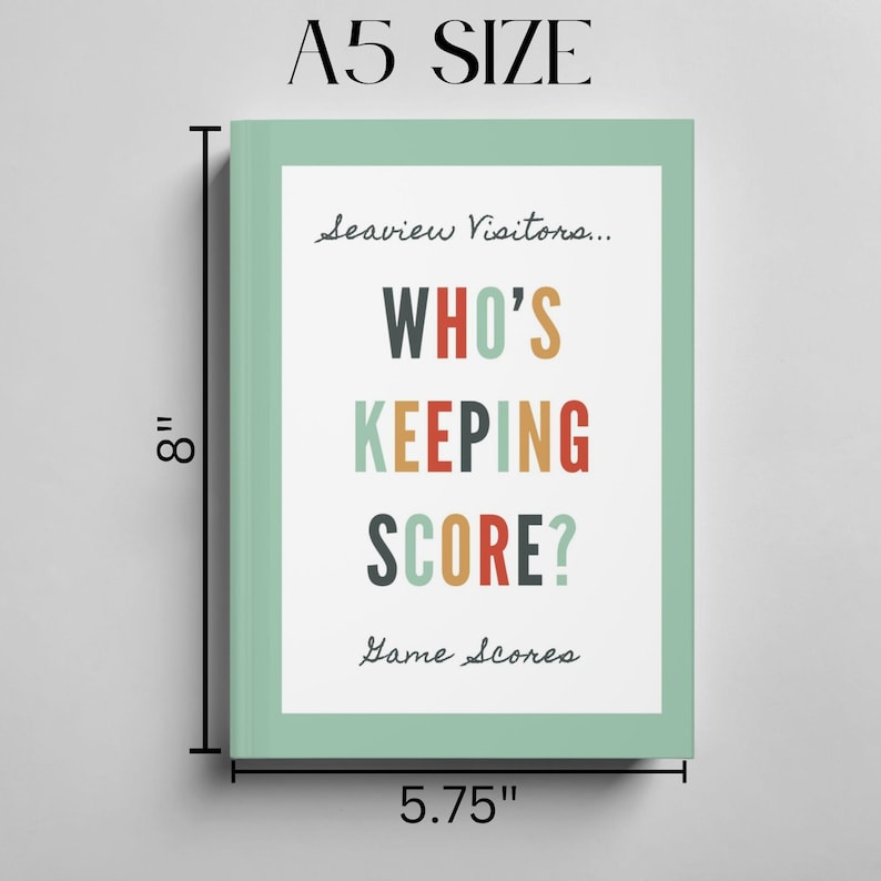 Family Game Night Score Book Custom Game Night Scorekeeper Gift ...