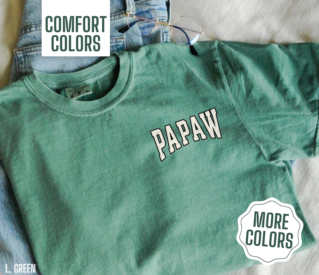 Papaw Shirt Comfort Colors Papaw Tshirt Father's Day Gift for Papaw Pocket Tee New Papaw Gift ...