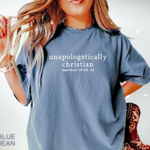 Christian T Shirt Women Bible Verse Shirt Unapologetically Christian ...
