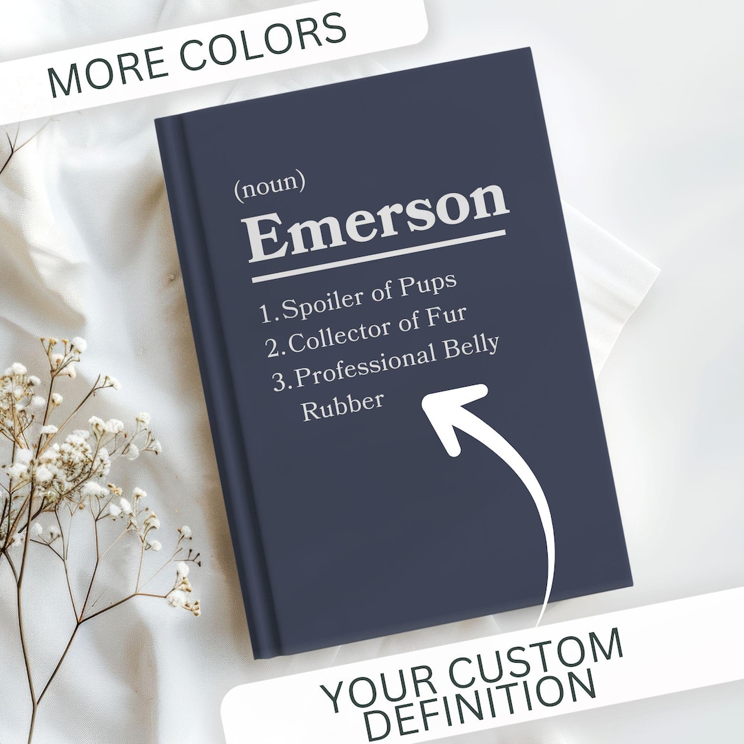 Personalized Name Definition Journal, Custom Hardcover Notebook, Funny ...