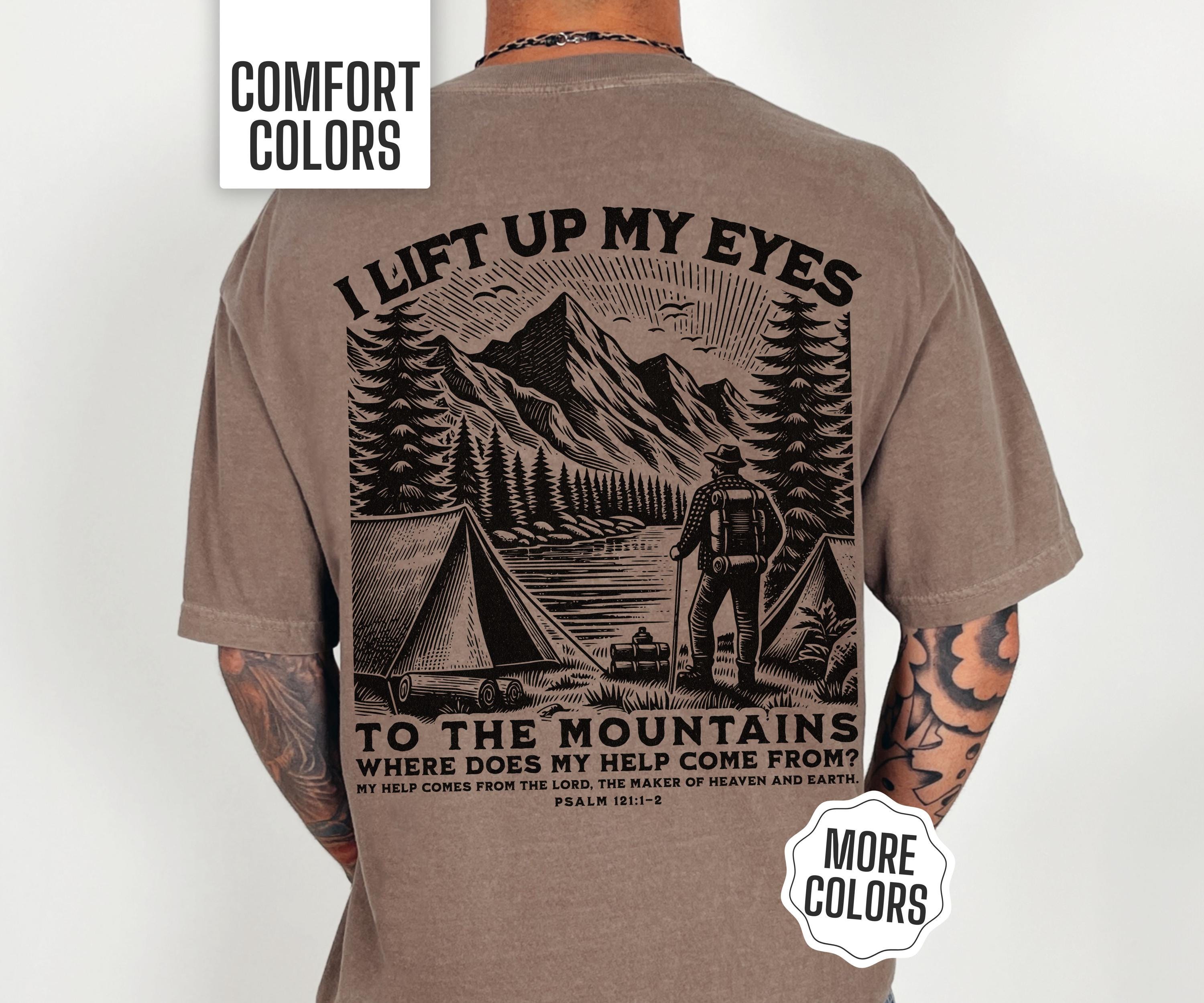 Men Christian Mountain Shirt Comfort Colors Bible Verse Tshirt ...