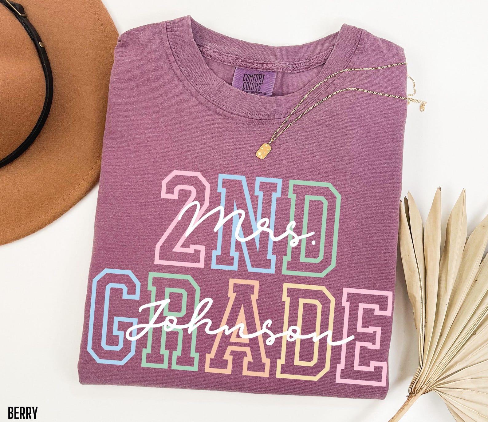 Personalized Second Grade Teacher Name Shirt Comfort Colors 2nd Grade ...