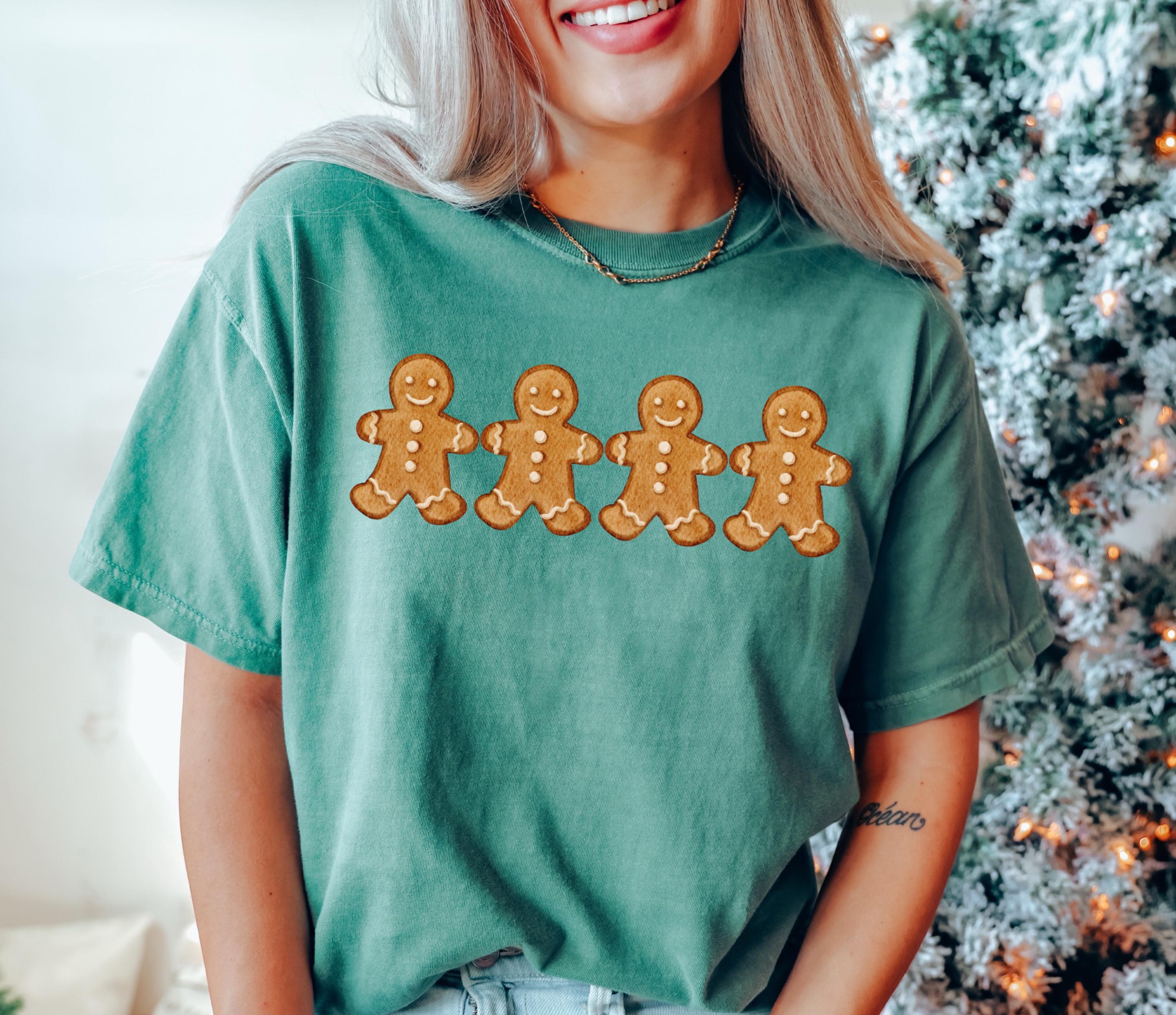 Gingerbread Men Christmas Sweatshirt, Holiday Comfort Colors Shirt ...