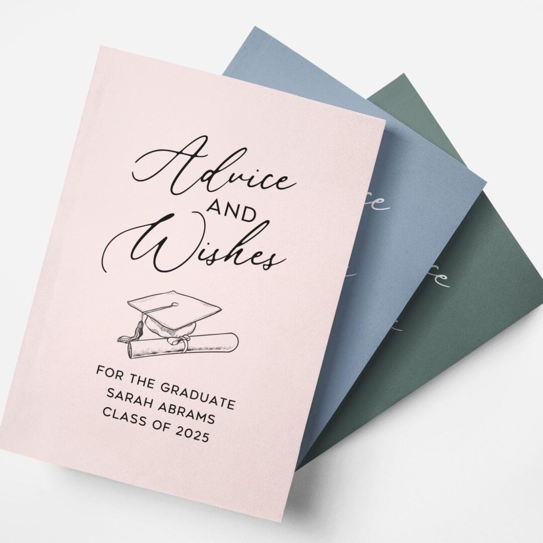 Personalized Graduation Advice & Wishes Book Class of 2025 Graduate ...