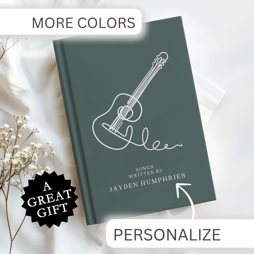 Custom Songwriting Journal for Songwriting Notebook Gift for Musician ...