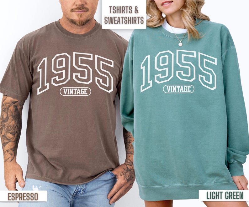 Comfort Colors 1955 Sweatshirt 71st Birthday Shirt Women Birth Year ...