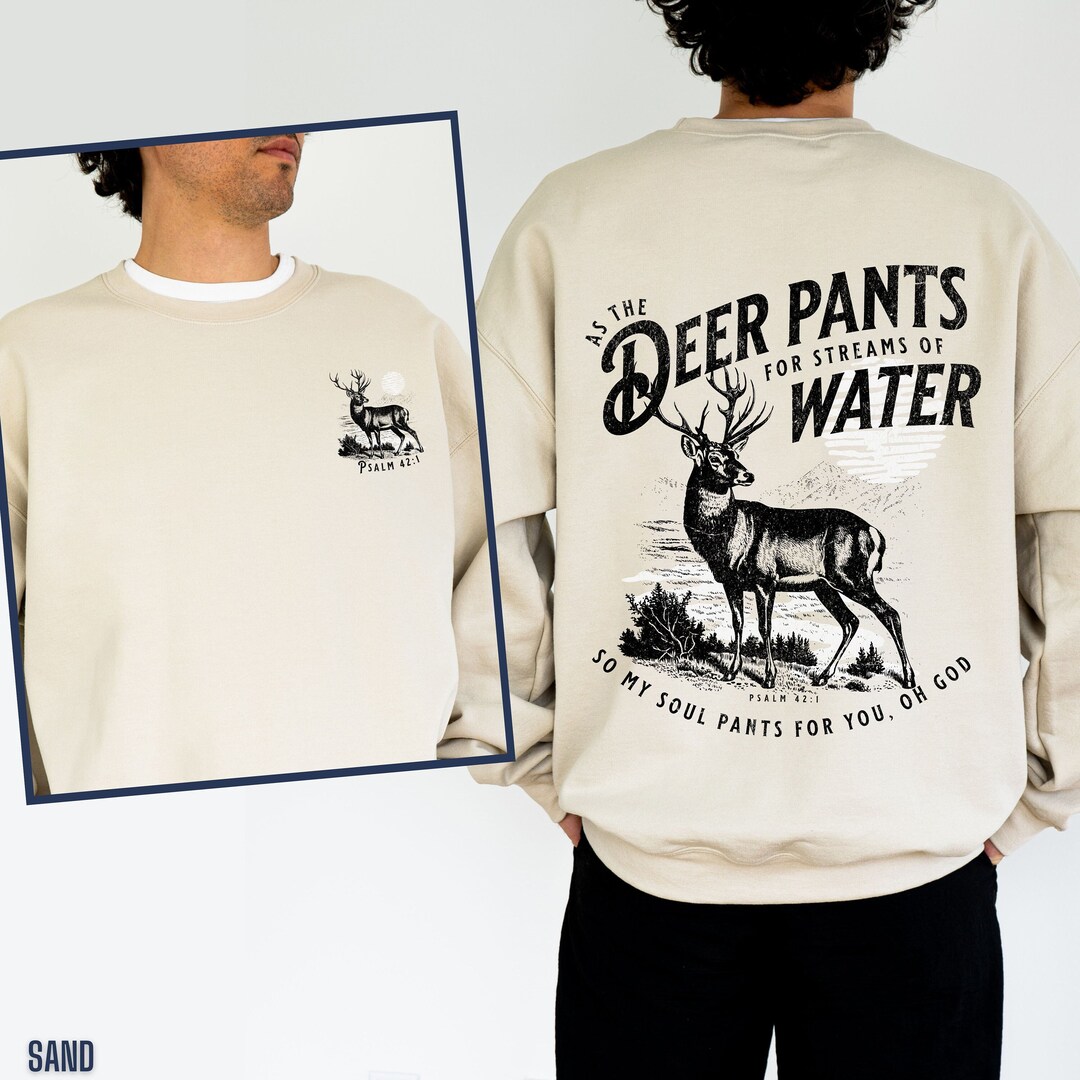 Christian Sweatshirt for Men Christian Crewneck Men Jesus Pullover Deer ...