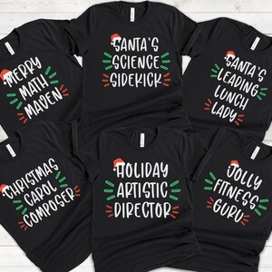 Matching Teacher Christmas Shirts Funny Holiday Teacher Team Tees Grade ...