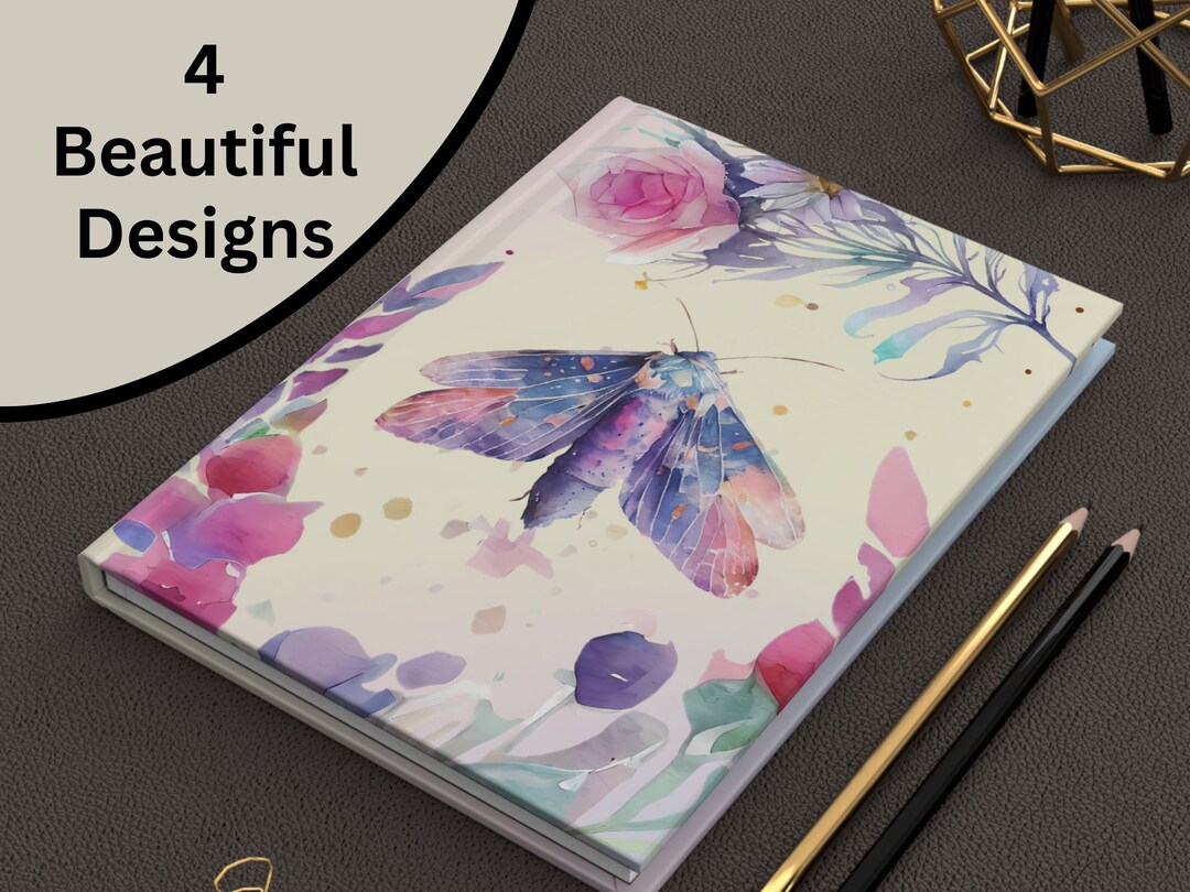 Moth Journal Moon Notebook Luna Moth Book Dream Journal Floral Nature ...