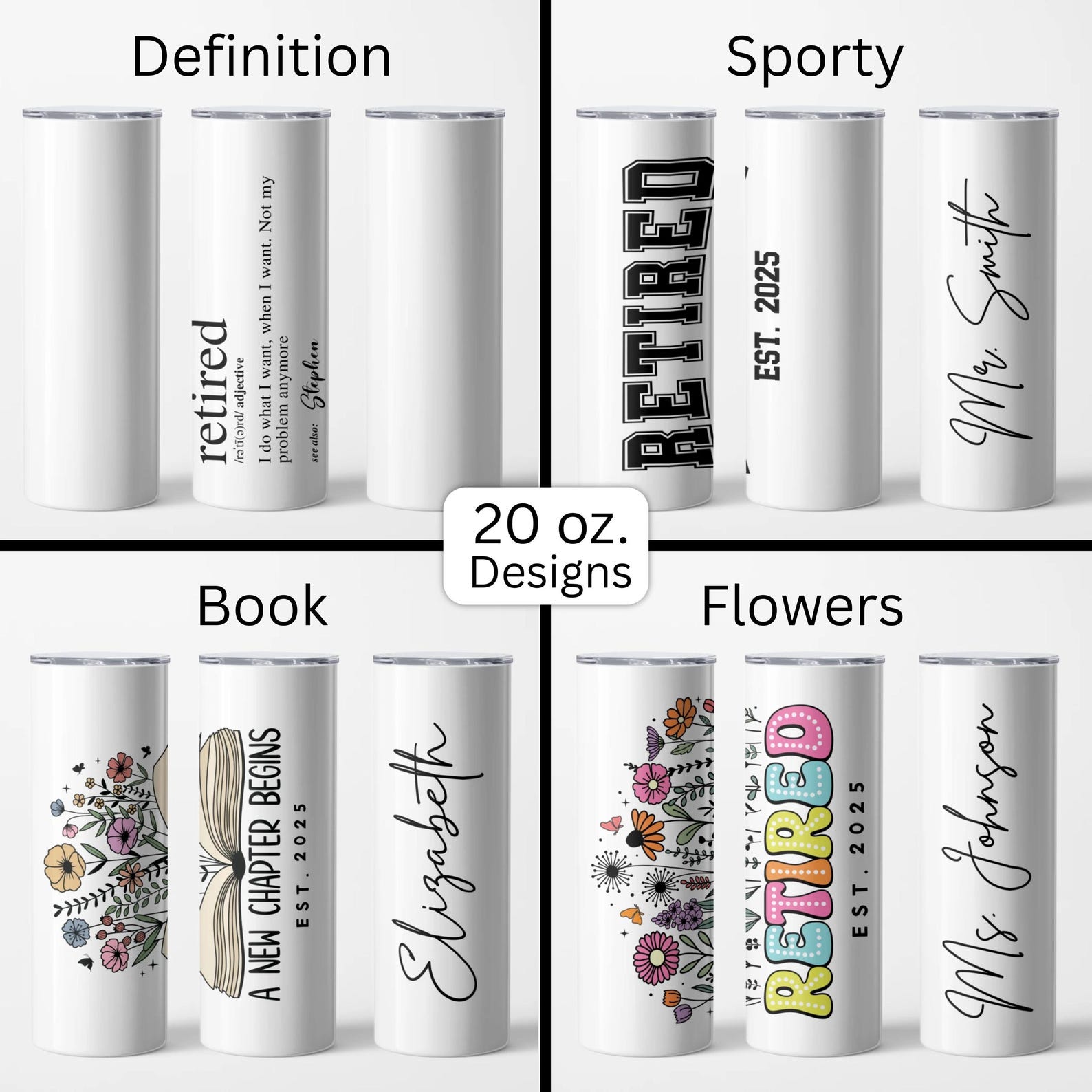 Retirement Gift Personalized Tumbler With Handle Custom Retired Tumbler ...