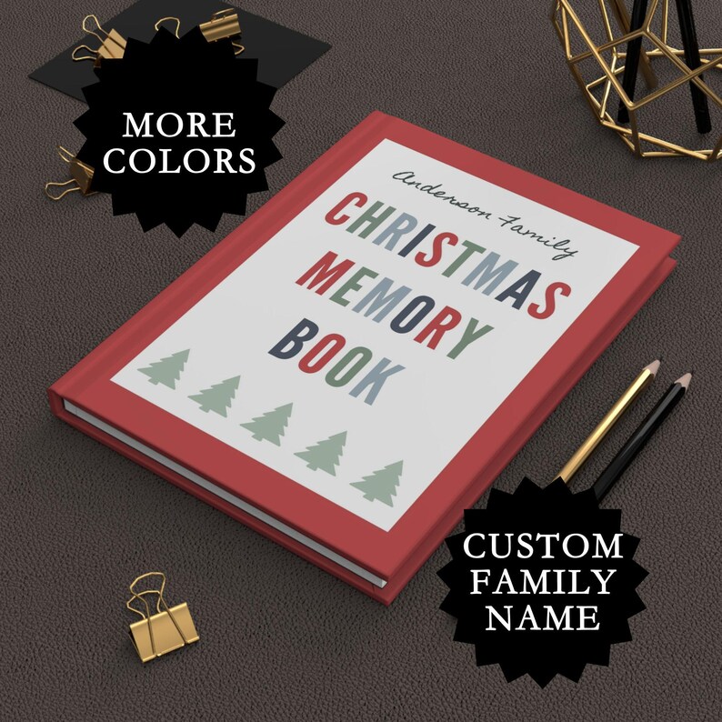 Custom Christmas Memory Book Christmas Journal Personalized Family ...