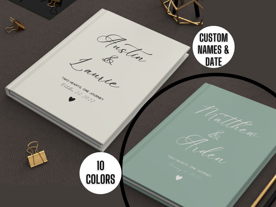 Custom Wedding Notebook Engagement Gift Wedding Notes Bride Gift ...