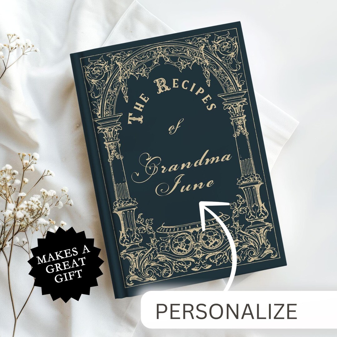 Personalized Recipe Book Custom Cookbook for Mom Recipe Book Blank ...