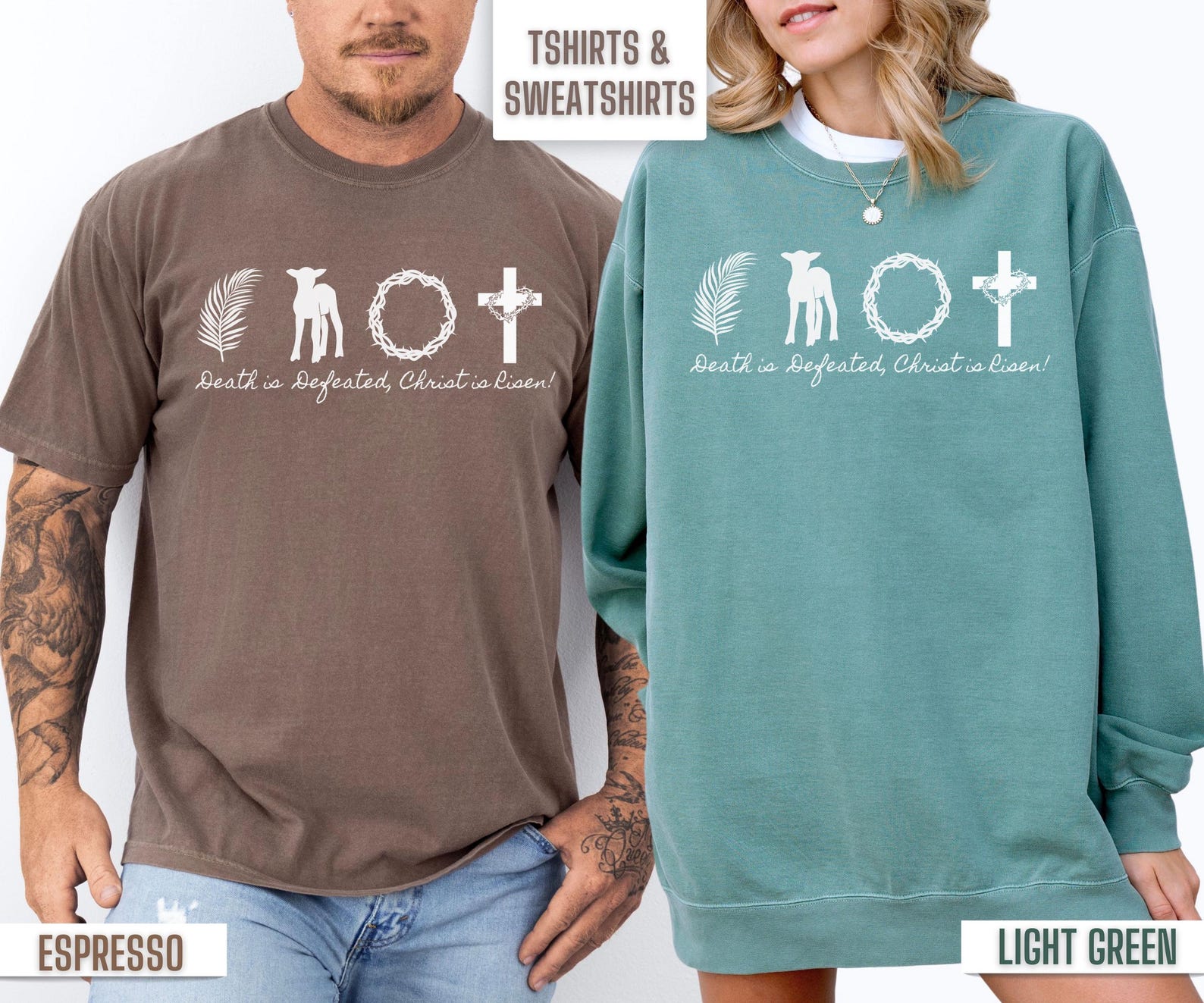 Christian Easter Shirt Comfort Colors He is Risen Tshirt Jesus Easter ...