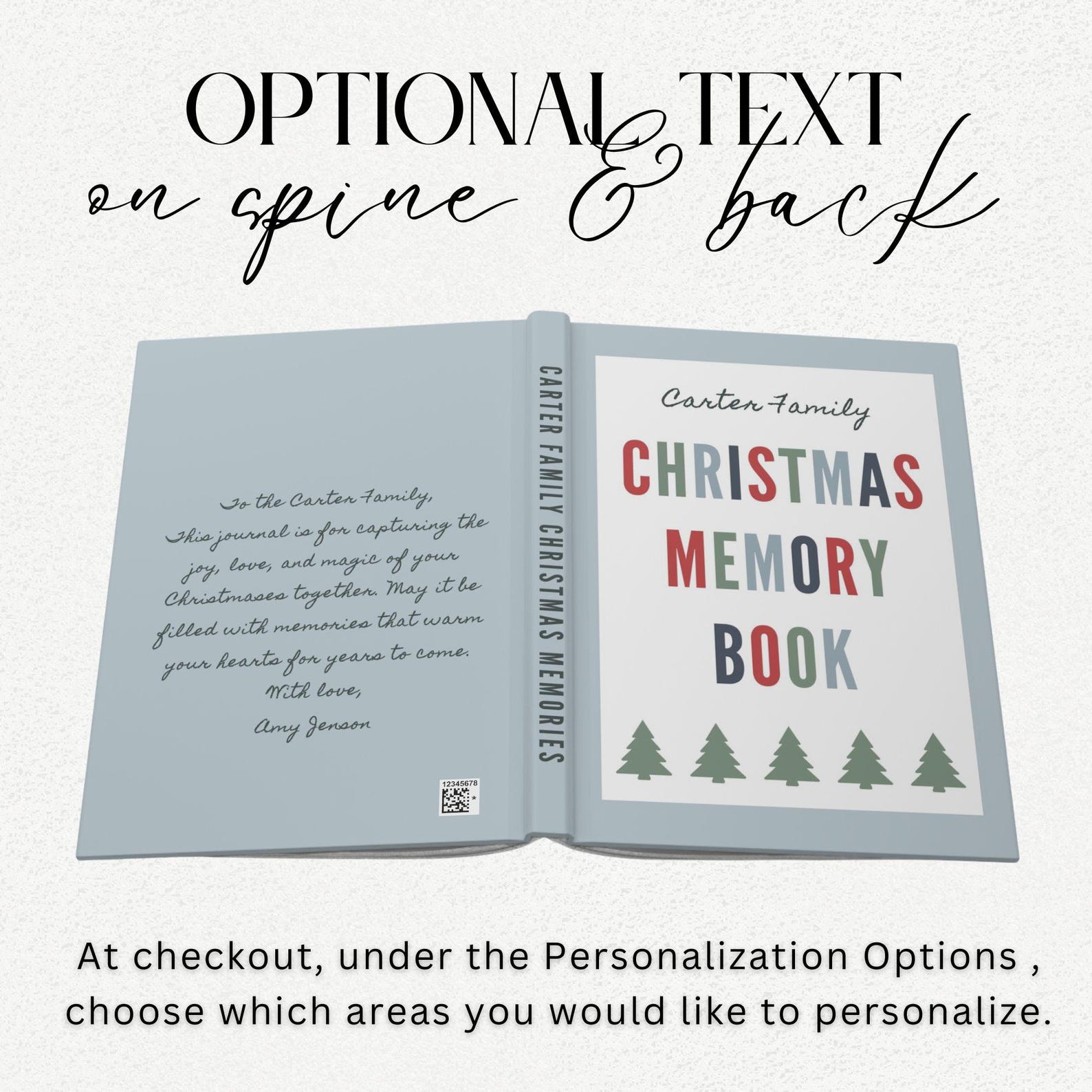 Custom Christmas Memory Book Christmas Journal Personalized Family ...