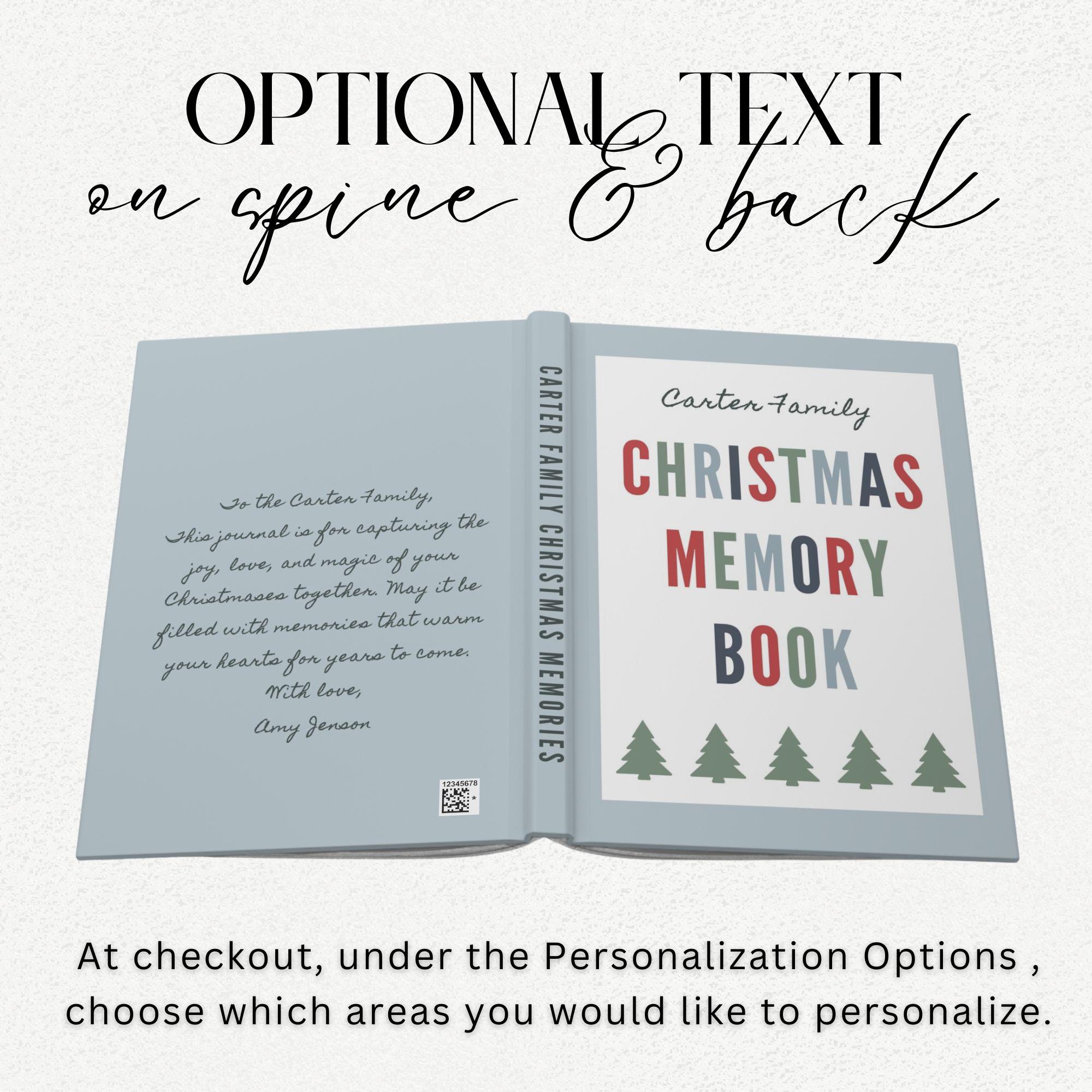 Custom Christmas Memory Book Christmas Journal Personalized Family ...