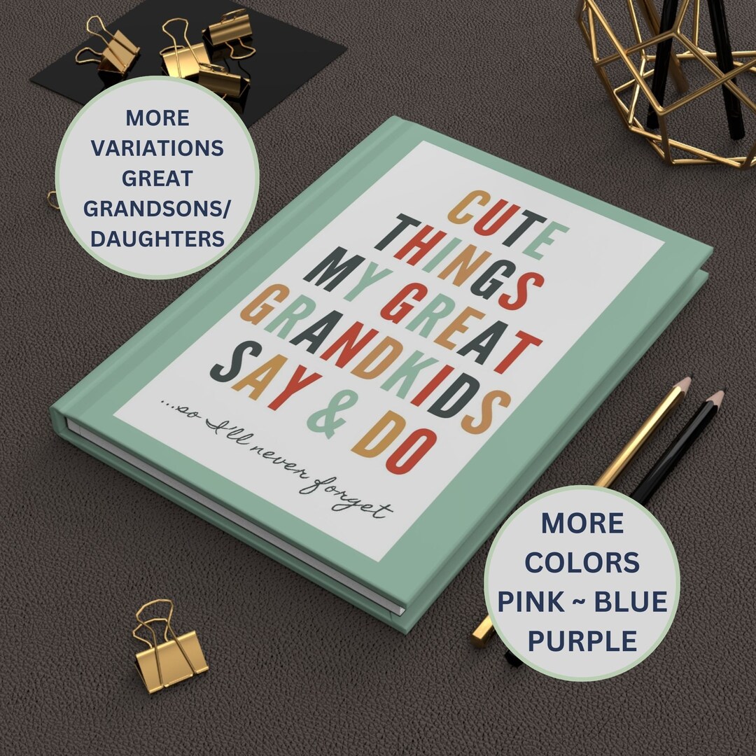 Great Grandma Gift From Grandkids Memory Book Grandparents Journal ...