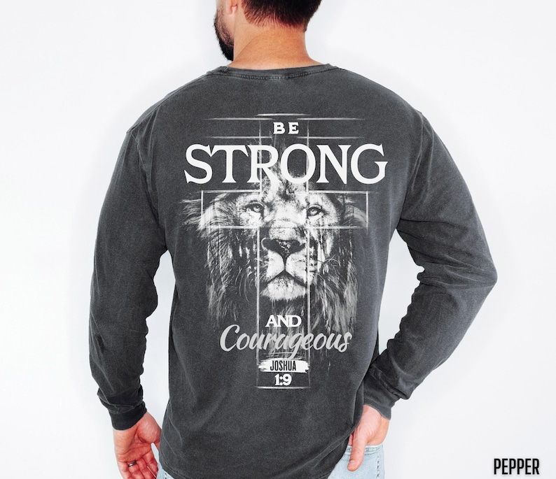 Christian Long Sleeve Shirt for Men Comfort Colors Bible Verse Tshirt ...