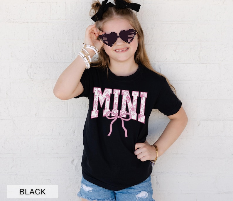 Matching Mama Mini Shirts Mommy and Me Mother's Day Pink Coquette Bow ...