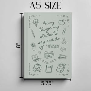 Funny Things My Students Say Journal for Teacher Gift Personalized ...