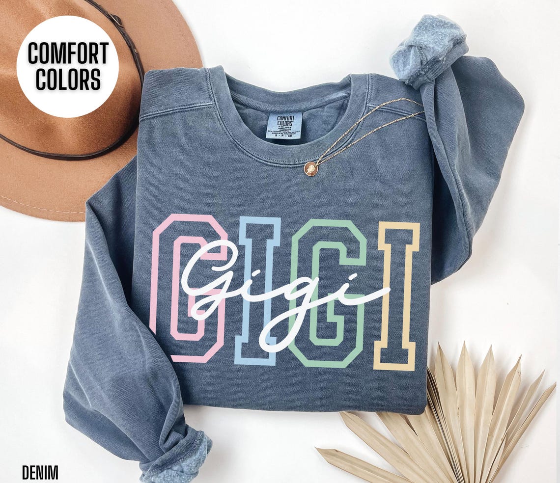 Gigi Sweatshirt Gigi Gift Comfort Colors Gigi Crewneck Cute Gigi ...