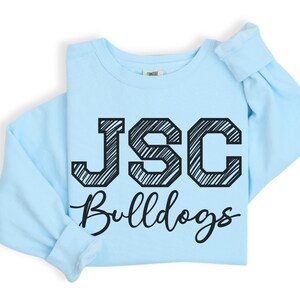 Custom School Spirit Sweatshirt Comfort Colors Team Mascot Sweatshirt ...