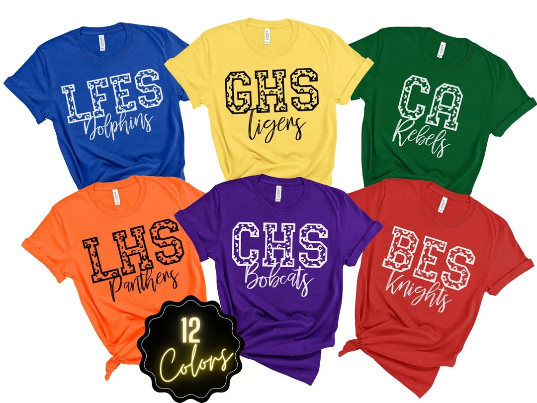 Custom School Shirt Custom School Spirit Shirt Custom - Etsy
