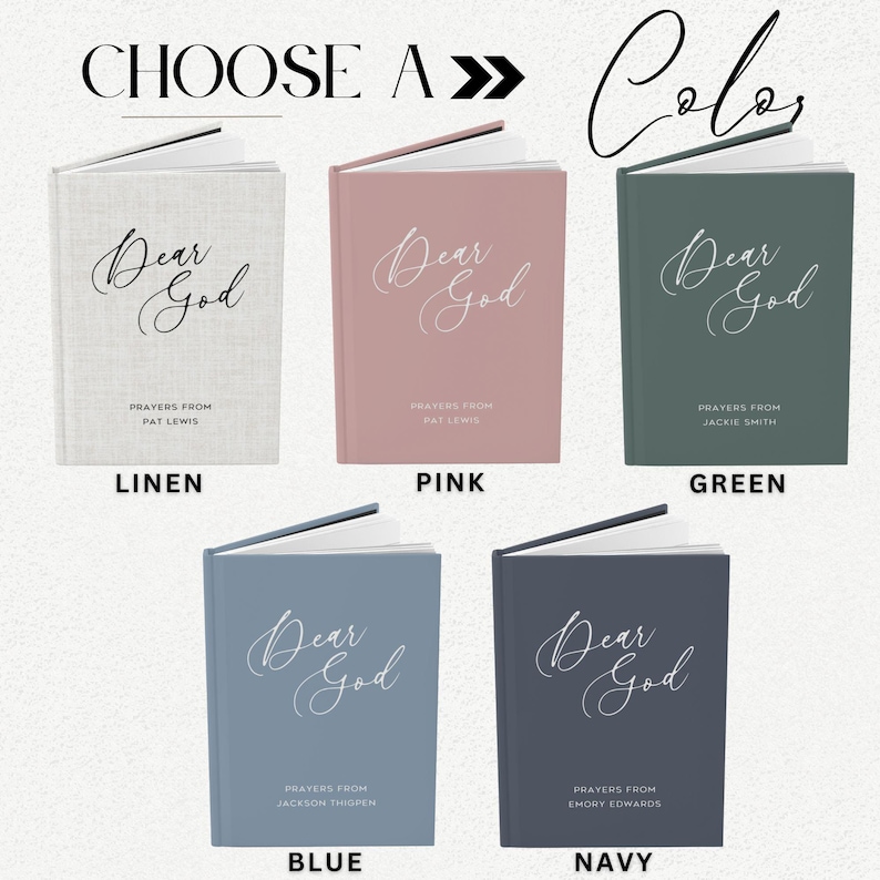 Personalized Dear God Prayer Journal, Custom Name Journal Christian ...