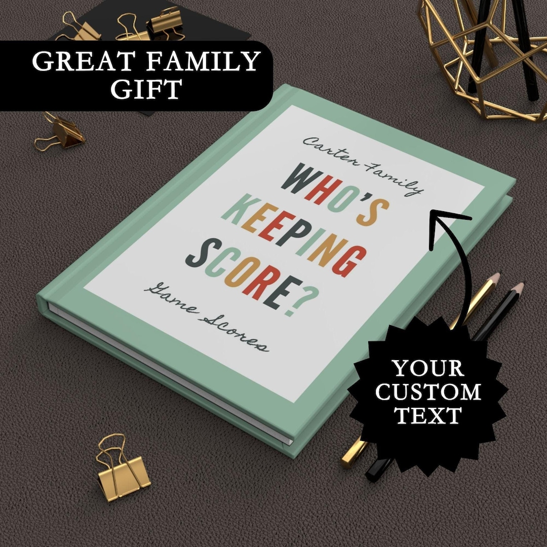 Family Game Night Score Book Custom Game Night Scorekeeper Gift ...