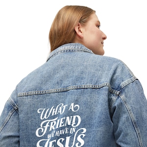 Christian Denim Jacket for Women Clothing What a Friend We Have in ...