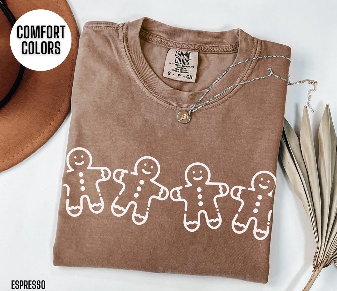 Comfort Colors Gingerbread Shirt Cute Christmas Shirt Gingerbread Man ...