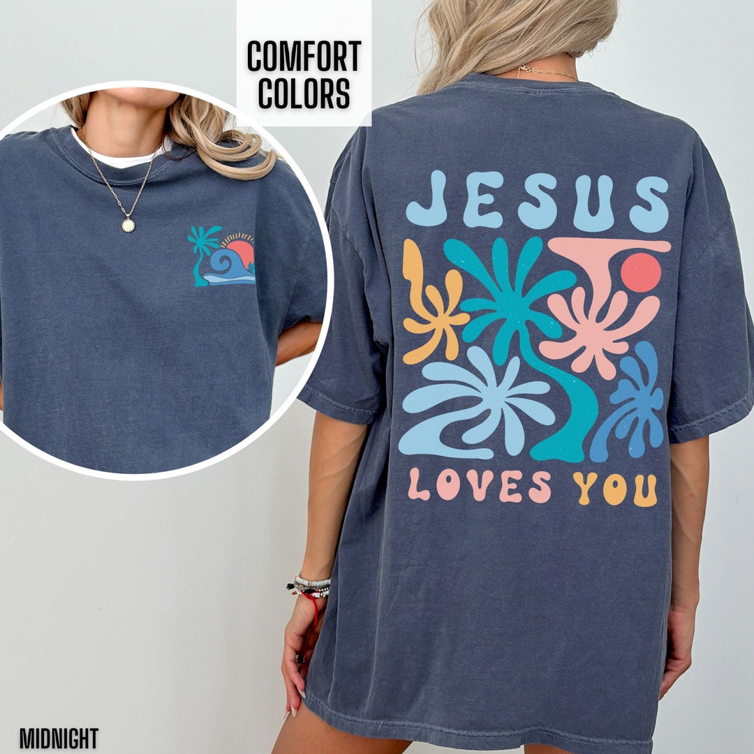 Jesus Loves You Shirt Retro Christian Tshirt Groovy Jesus T Shirt ...