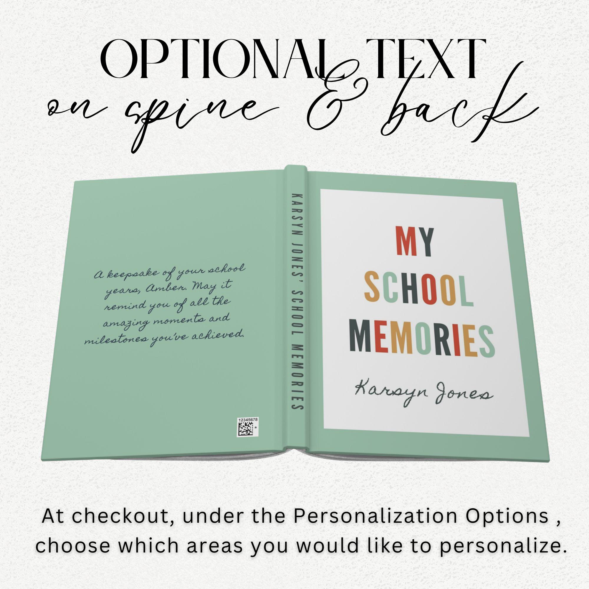 Personalized School Memory Book Preschool Graduation Gift My School ...
