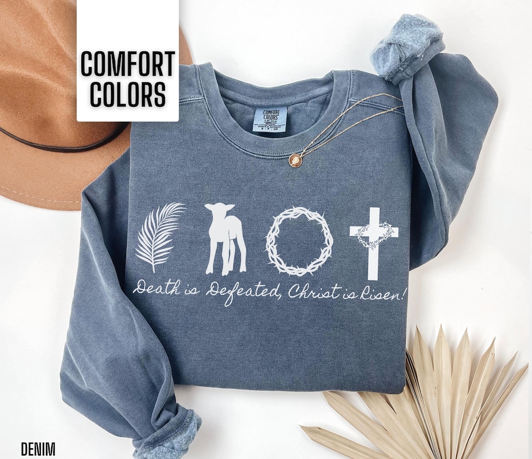 Christian Easter Shirt Comfort Colors He is Risen Tshirt Jesus Easter ...
