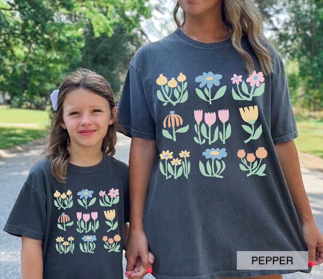 Girls Shirt Kids Clothes Cute Girls Tshirts Boho Flower Tee Youth ...