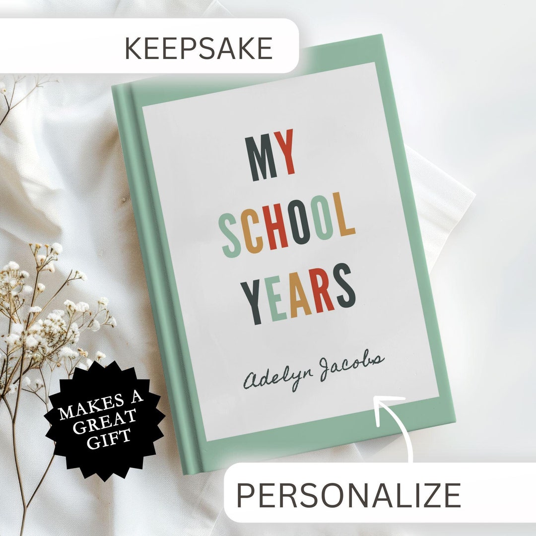 Personalized School Memory Book Preschool Graduation Gift Preschooler ...