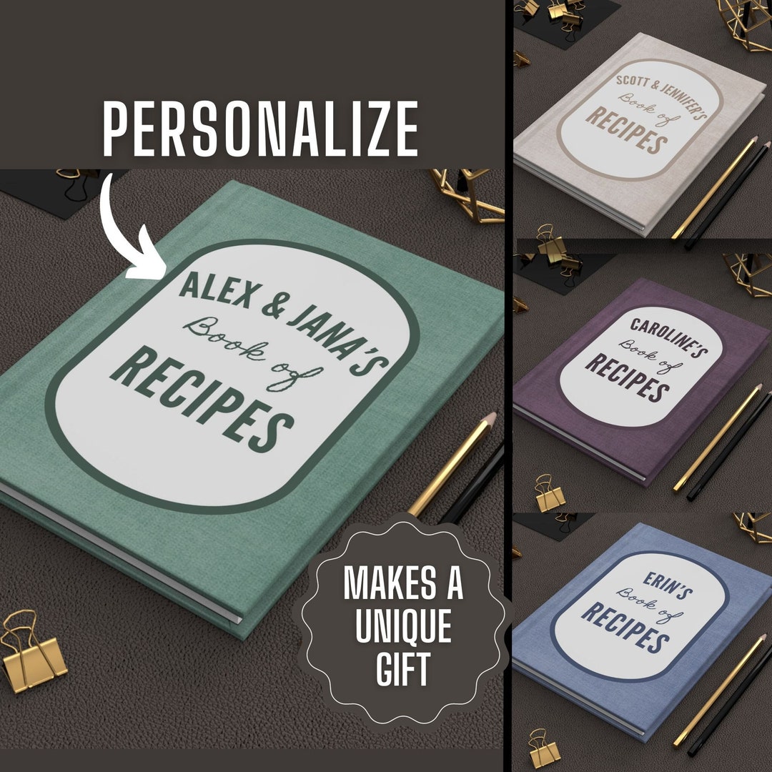 Custom Recipe Book Personalized Cookbook Family Recipe Binder Cookbook ...