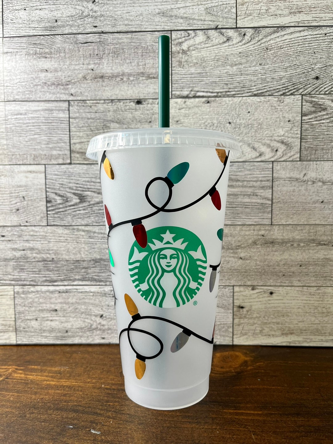 Christmas Lights Starbucks Cold Cup Venti - Etsy