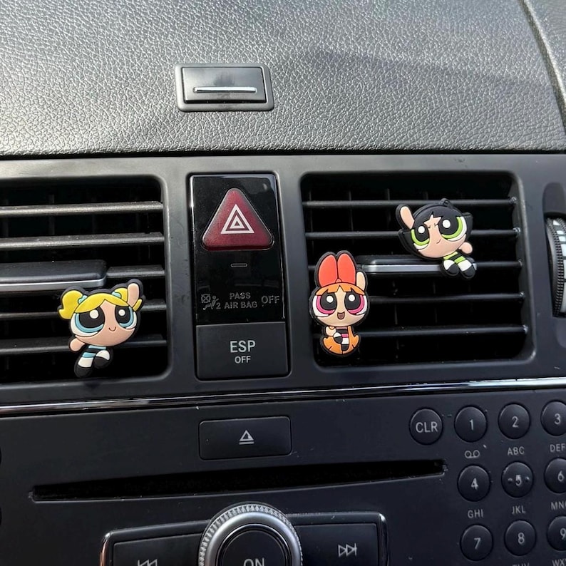 Powerpuff Girls 3pc Set Car Vent Clip Interior Accessory - Etsy