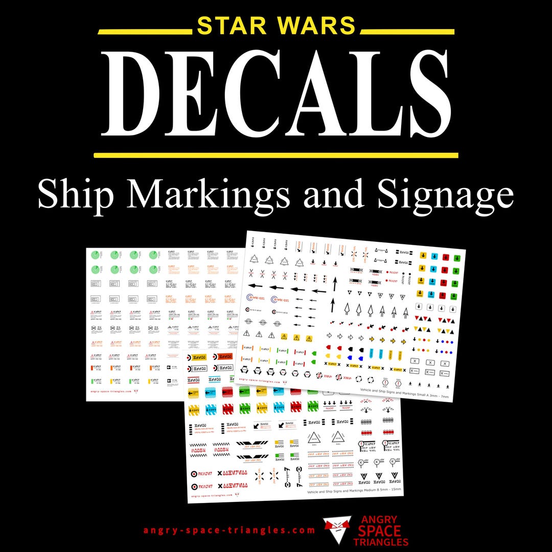 Star Wars Decals - Vehicles and Ship Signs, Markings & Consoles - Water ...
