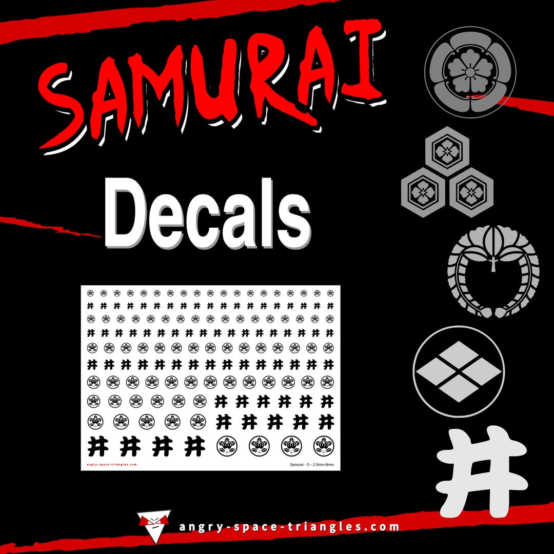 Samurai Decals - Water Slide Transfers - Clans - Logos - Test of Honour ...