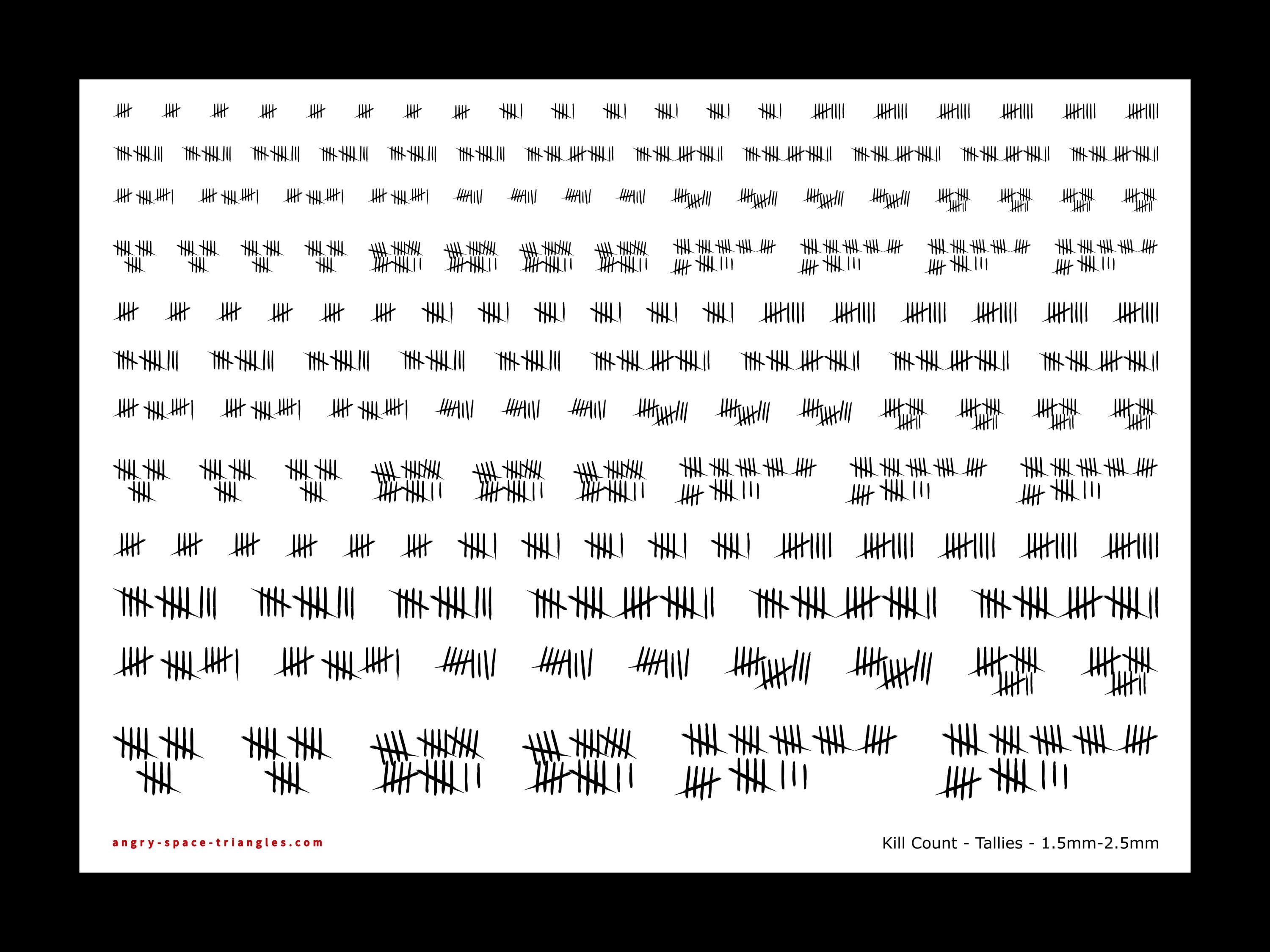 Kill Counts & Tallies - Decals / Water Slide Transfers - Warhammer ...