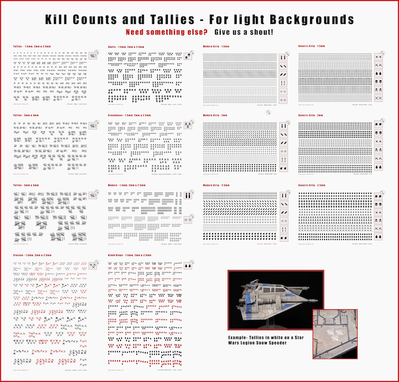 Kill Counts & Tallies - Decals / Water Slide Transfers - Warhammer ...